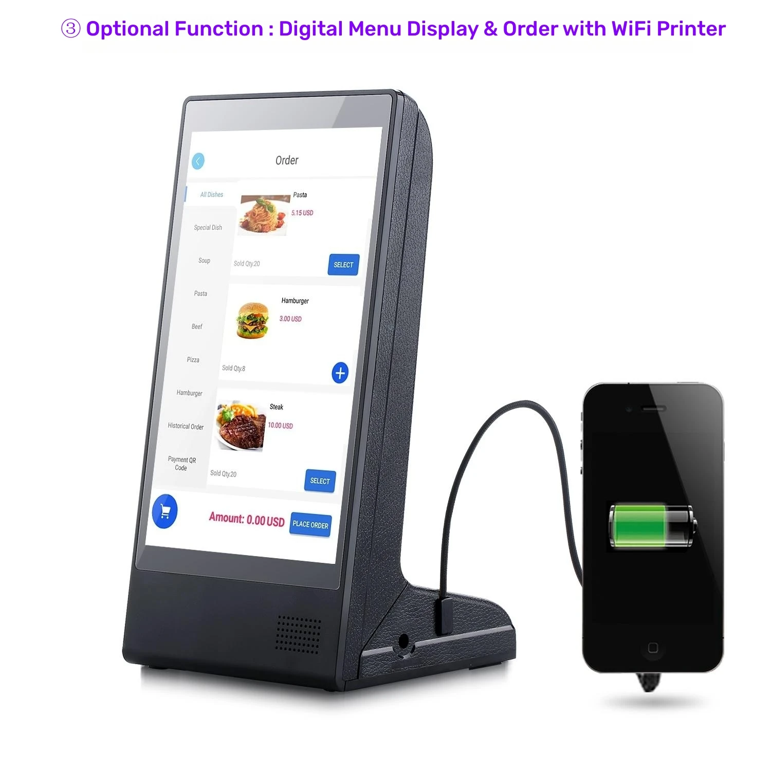 Innovative L Shape Bar Restaurant Table top stand Order Call System ...