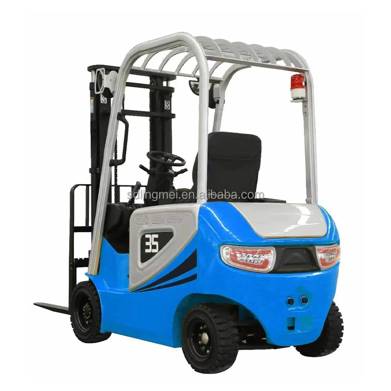 Seated Four-wheel Electric Forklift 1 Ton Small Electric Forklift - Buy ...