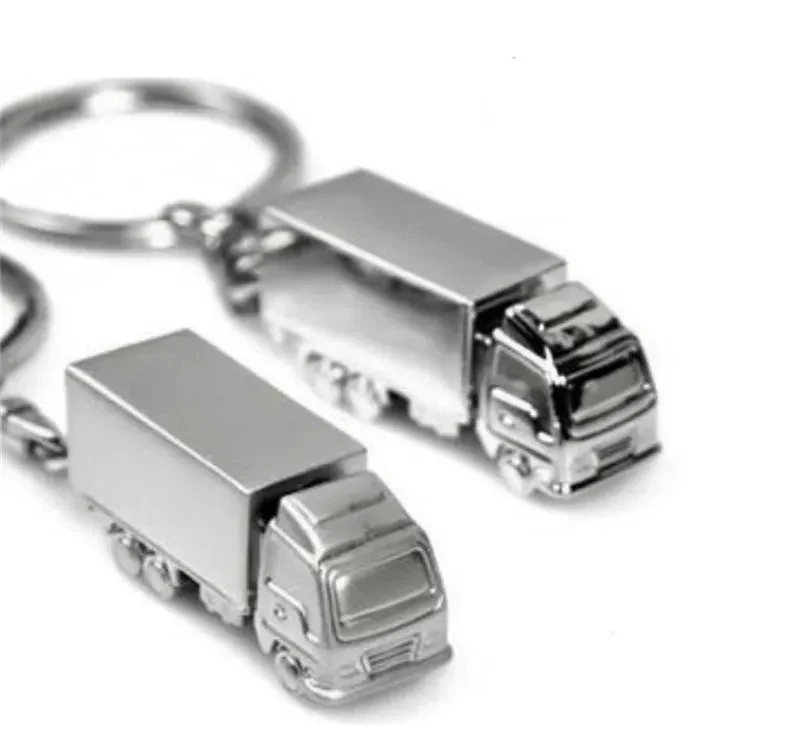 Custom 3d Trailer Truck Freight Liner Keychain High Polished Metal ...