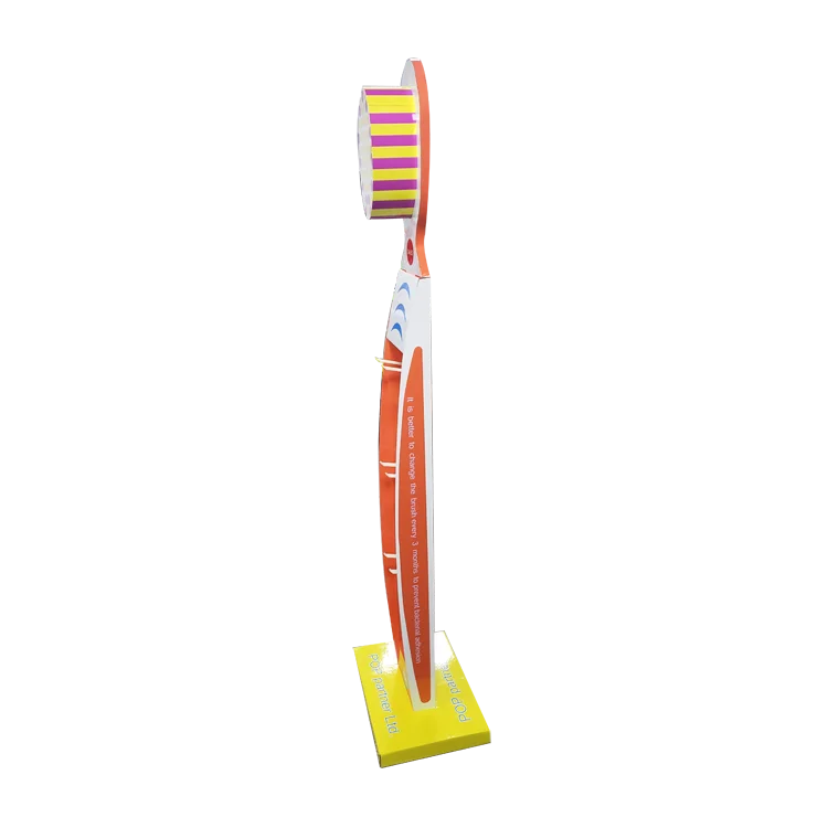 Custom Cardboard Paper Supermarket Pop Bamboo Toothbrush Cutout Display ...