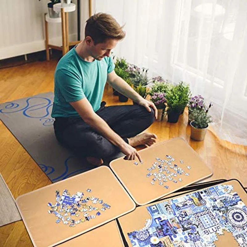 Portable Jigsaw Puzzle Board with Sorting Trays - Eco-friendly