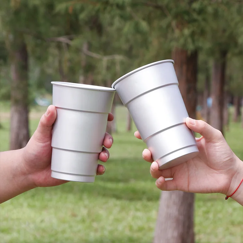 Disposable Aluminum Ball Cup Portable Beer Coffee Cup Recyclable Party ...