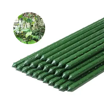 Garden Stakes Steel Metal Plastic Coated Plant Cage Supports Climbing ...