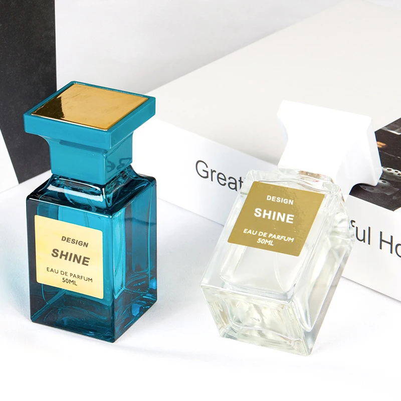 30ml 50ml 100ml Empty Perfume Bottle Packaging Square Black Glass ...