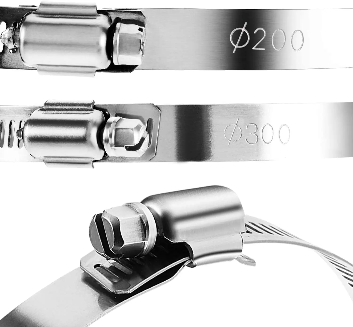 Adjustable 304 Stainless Steel Duct Clamps Hose Clamp (8 Inch)| Alibaba.com