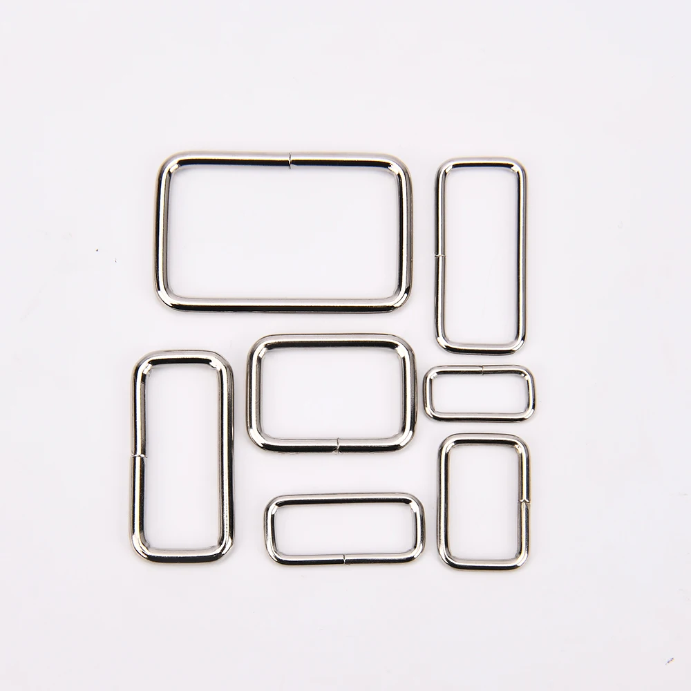 Metal Wire Buckle Sliding Bar Strap Adjuster Metal Rectangle Buckle Metal Rectangular Wire Loops ...