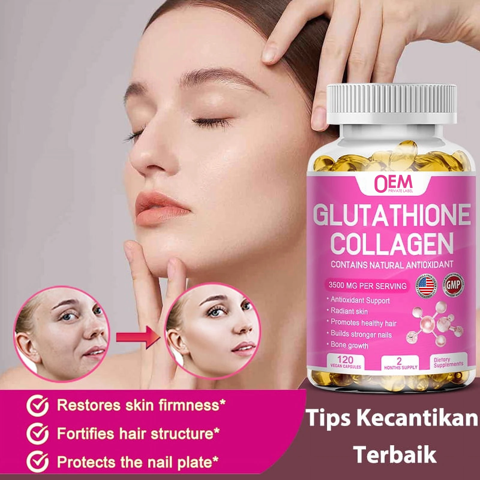 OEM 3500mg Collagen Complex Softgel Capsules Collagen Capsule ...