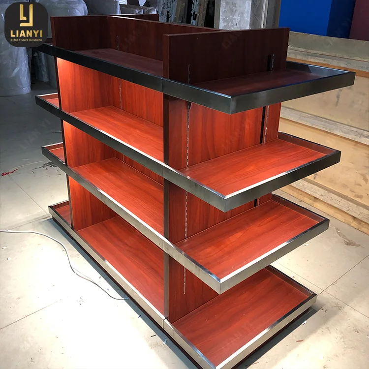 Unique Design Retail Store Shelves Shelving Led Lighting Gondola ...