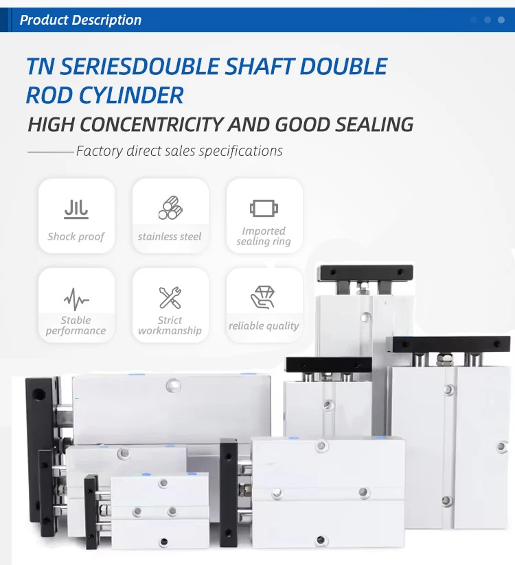Tn Series Pneumatic Air Cylinder Assembly Kits Aluminum Alloy Mini Type ...
