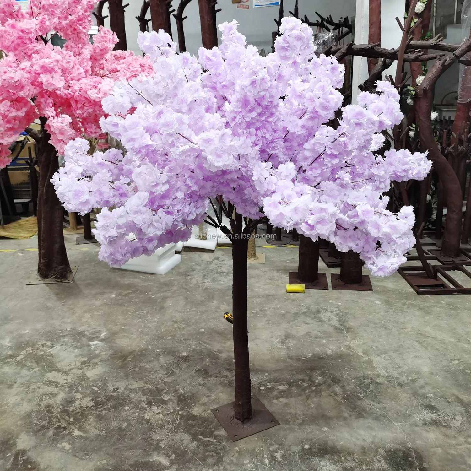 SN-CBT New Items Artificial Purple Wisteria Tree Purple Cherry Blossom ...