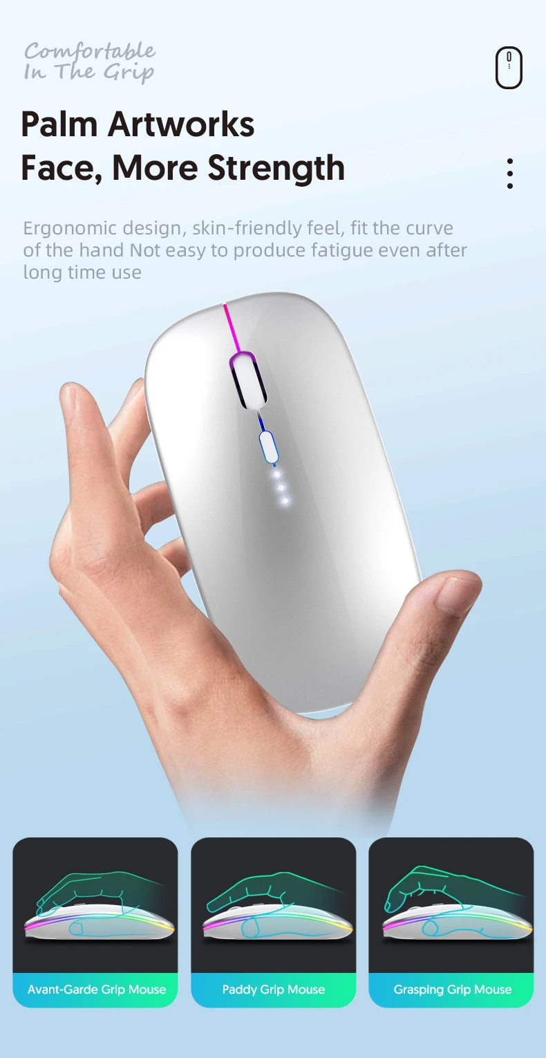 High Precision Dual Mode 2.4g Backlight Computer Souris Sans Fil Rechargeable Bluetooth Wireless ...