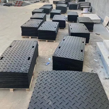Excavator Ground Protection Mat 4x8 Eco-friendly Hdpe Construction Mud Mat For Temporary Street ...