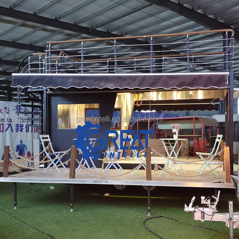 Double Decker Food Truck - Two Storey Bar & Cafe Mobile