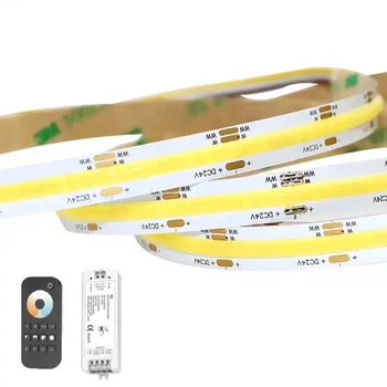 Tunable White Led Strip Cob 24v 12v Adjustable Colour Temperature Dual ...