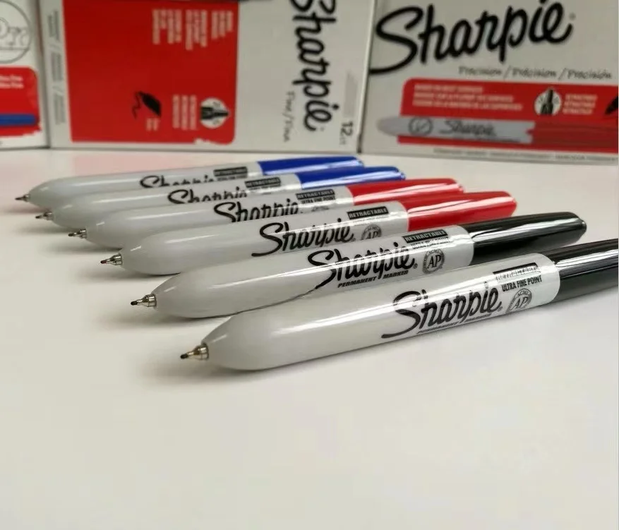 Sharpie Retractable Button Marker Fine Cap Free Marker 0.5MM ...