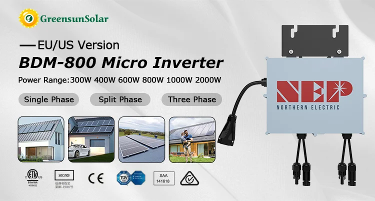 Roof Top 240V Output Nep Micro BDM Solar Inverter on Grid Inverter ...