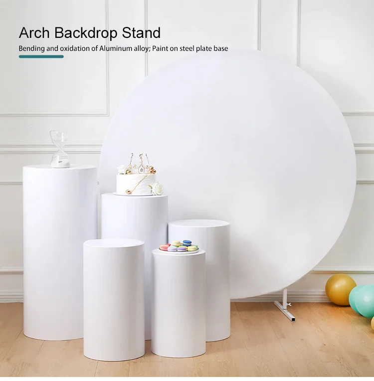 Portable Aluminum Round Tube Display Wall 6' Dia Model Floor Style ...