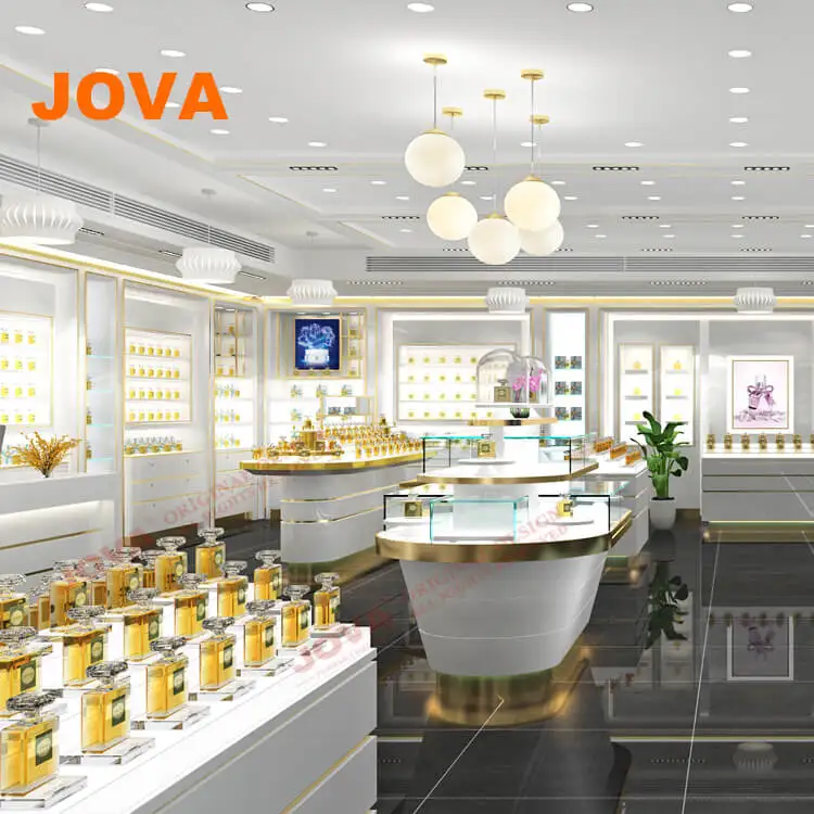 Perfume Shop Decoration - Elegant Cosmetic Display Shelves