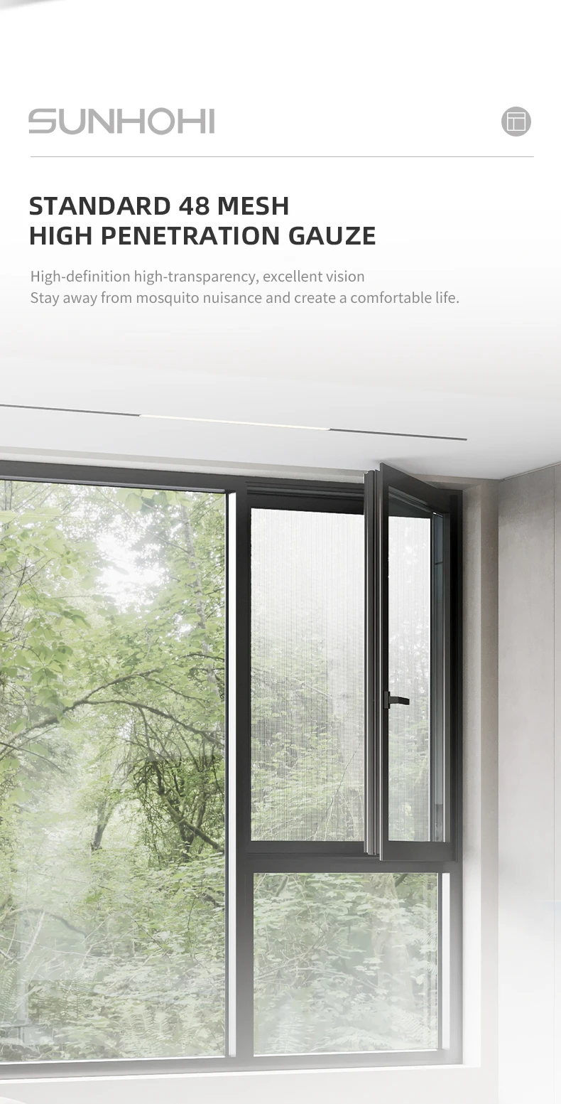 Sunhohi Micro Ventilation Windows Wind Water Sound Proof Aluminum Large ...