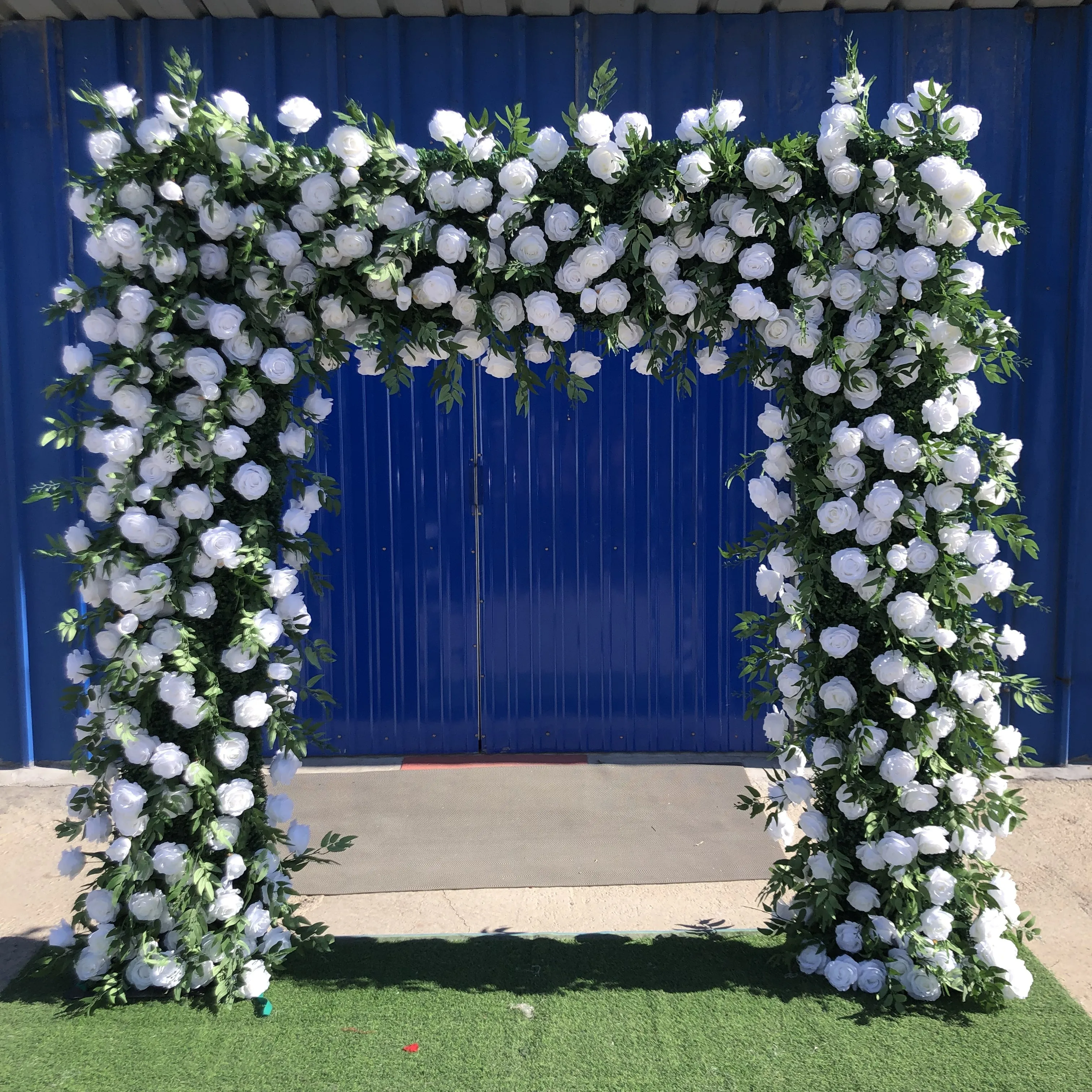 Wholesale Artificial Wedding Silk Flower Arch - Pink & White