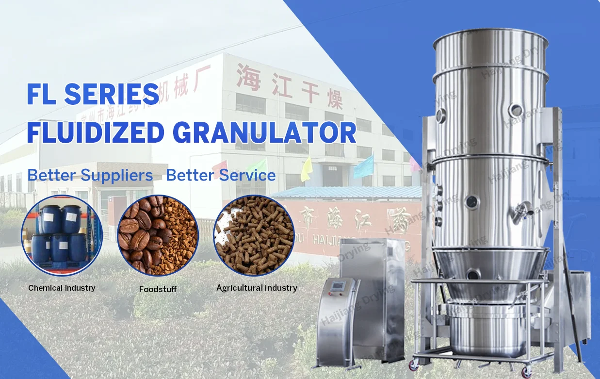 Fl Series Fluid Bed Dryer Drying Granulator Machine For Instant Granule ...