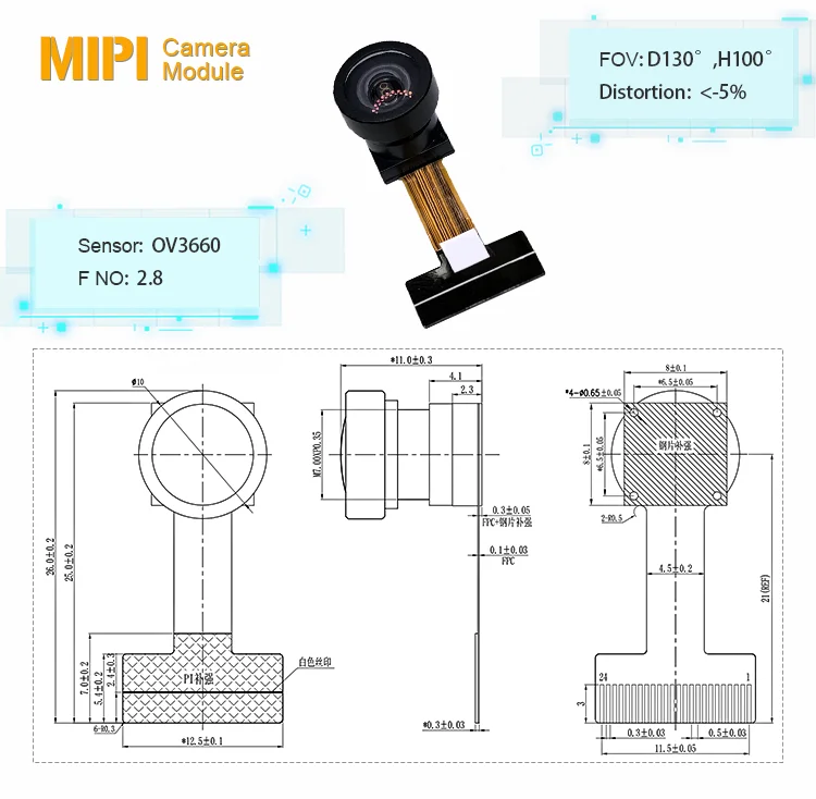 Mipi Dvp Interface 3 Megapixel Esp32 Camera Module Ov3660 Ov2640 Ov5640 ...