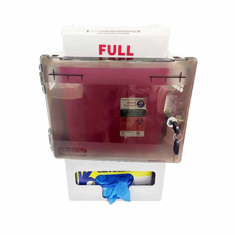 5 Quart 4.6L Using Biohazard Needle Disposal Waste Box Medical Sharp ...