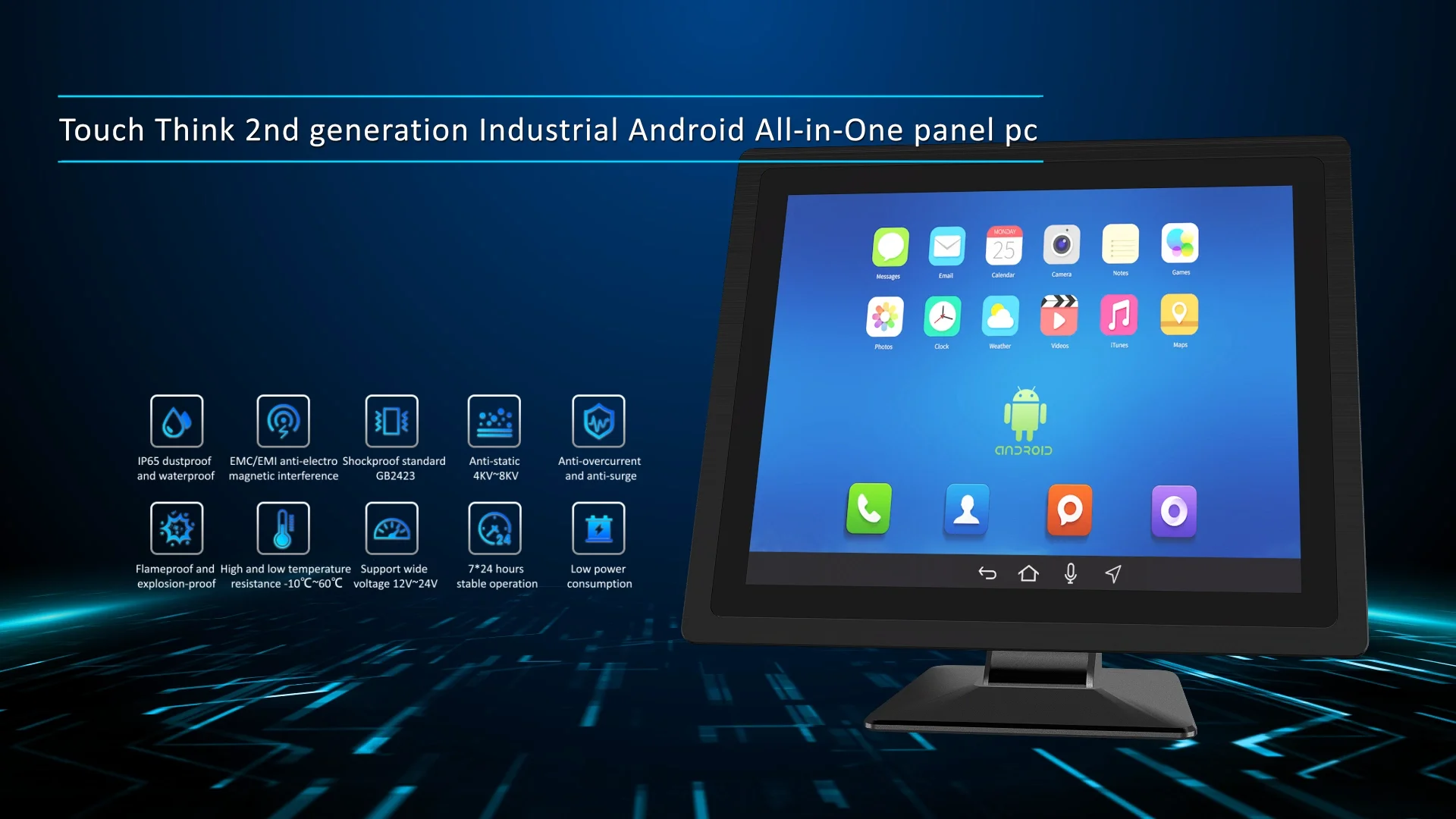 Android Ip66 12' Capacitive Touch Screen Panel Pc With Powerful Rk3188 ...