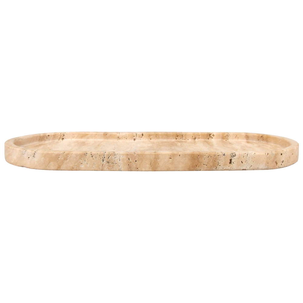 Marble Stone Serving Tray Oval Travertine Trays for Home Decoration ...