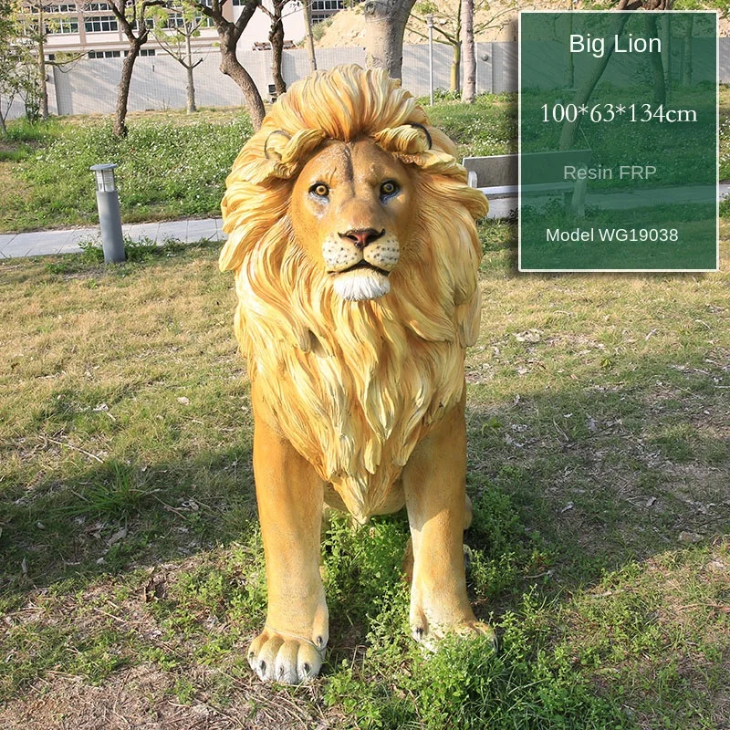 Large Lion Statue Sculpture for Garden Decoration & Garden Animal ...