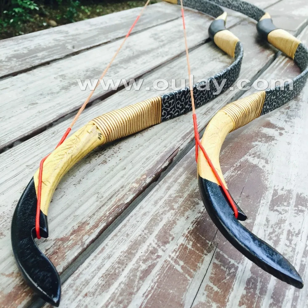 Hunting Horse Fibreglass Recurve Bow Archery Outdoor Traditional Long ...