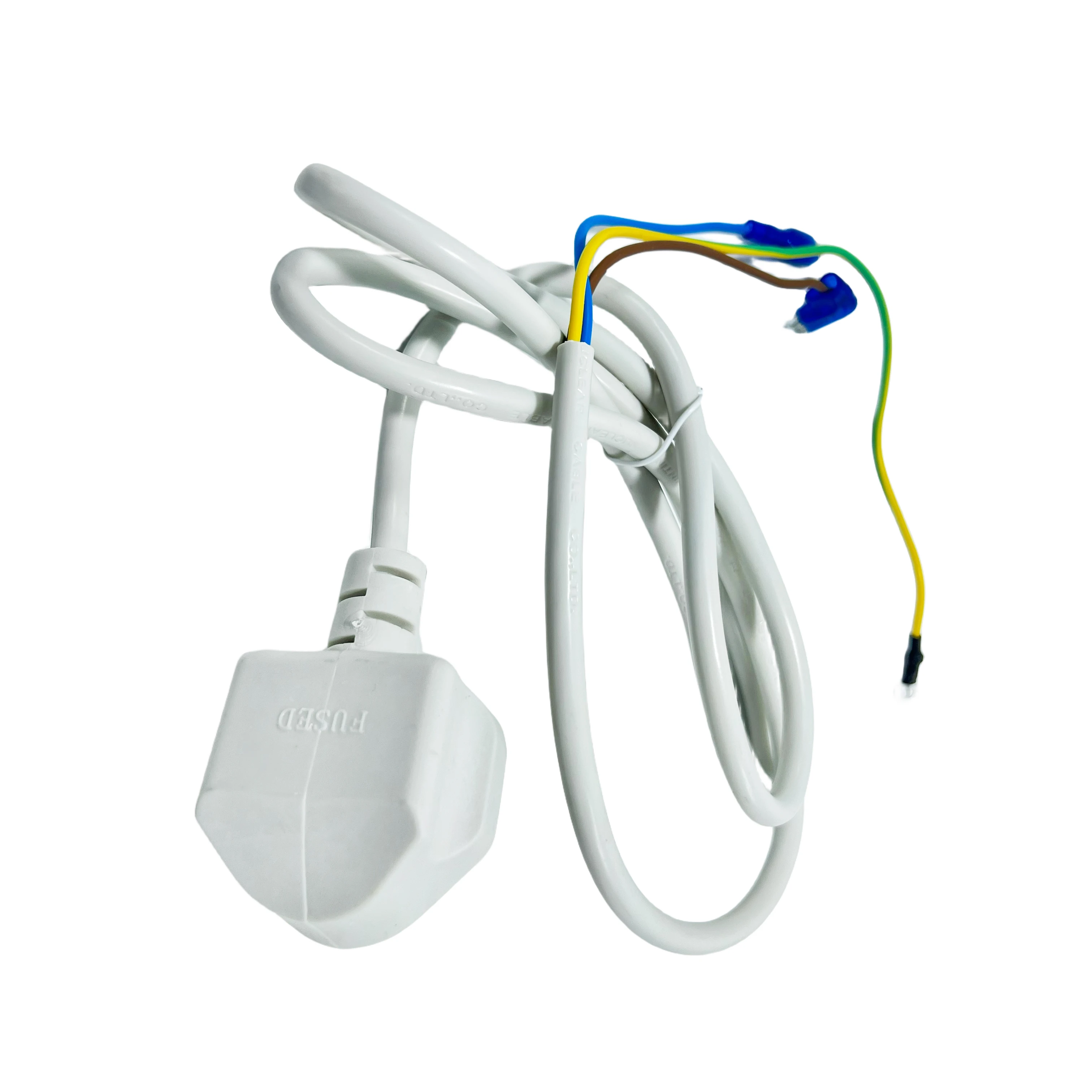 Free Sample White Uk Standard Ac Power Cord 3pin Plug Uk 3 Pin Power ...