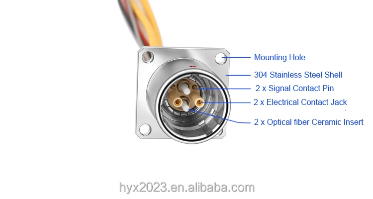 Hdtv Fiber 3k.93c Hybrid Camera Optical Cable With Plug & Socket Fuw ...