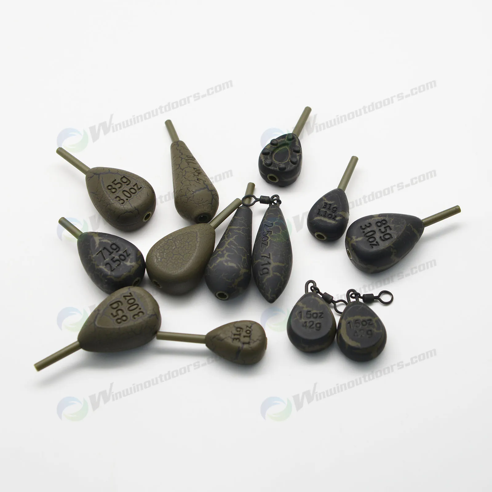 Custom Design Carp Fishing Weights Fishing Sinkers Coated Flat Sinker ...