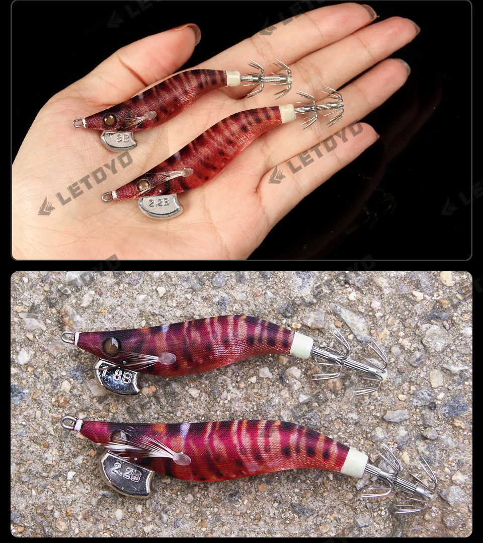 Letoyo Luminous Squid Jig 1.8# 2.2# Yamashita Egi Squid Jig Bbk Fish Hooks For Fishing Octopus ...
