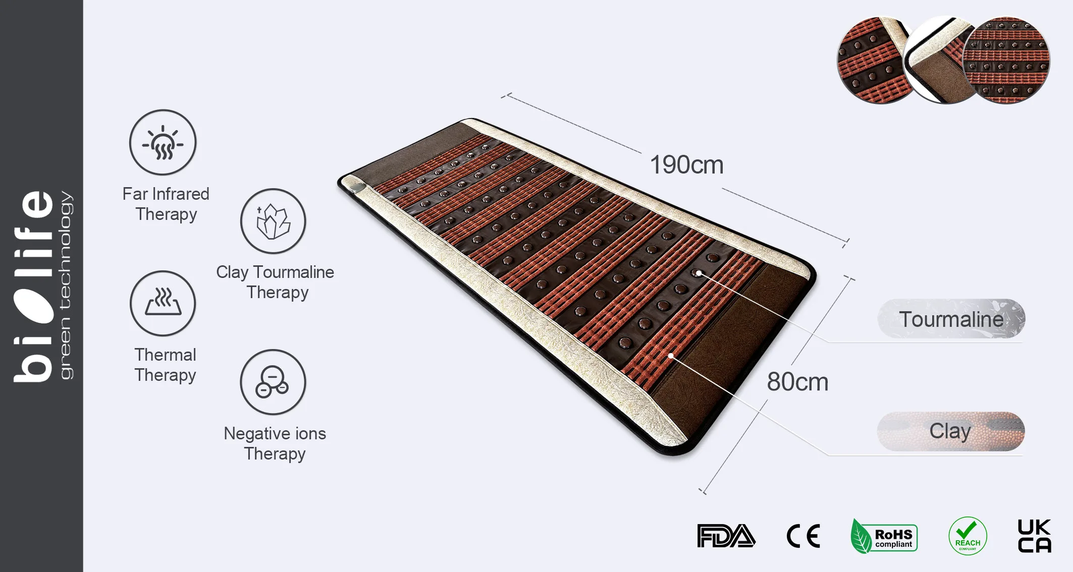 Pain Relief Ceragem Thermal Mat - Tourmaline Massage Mattress
