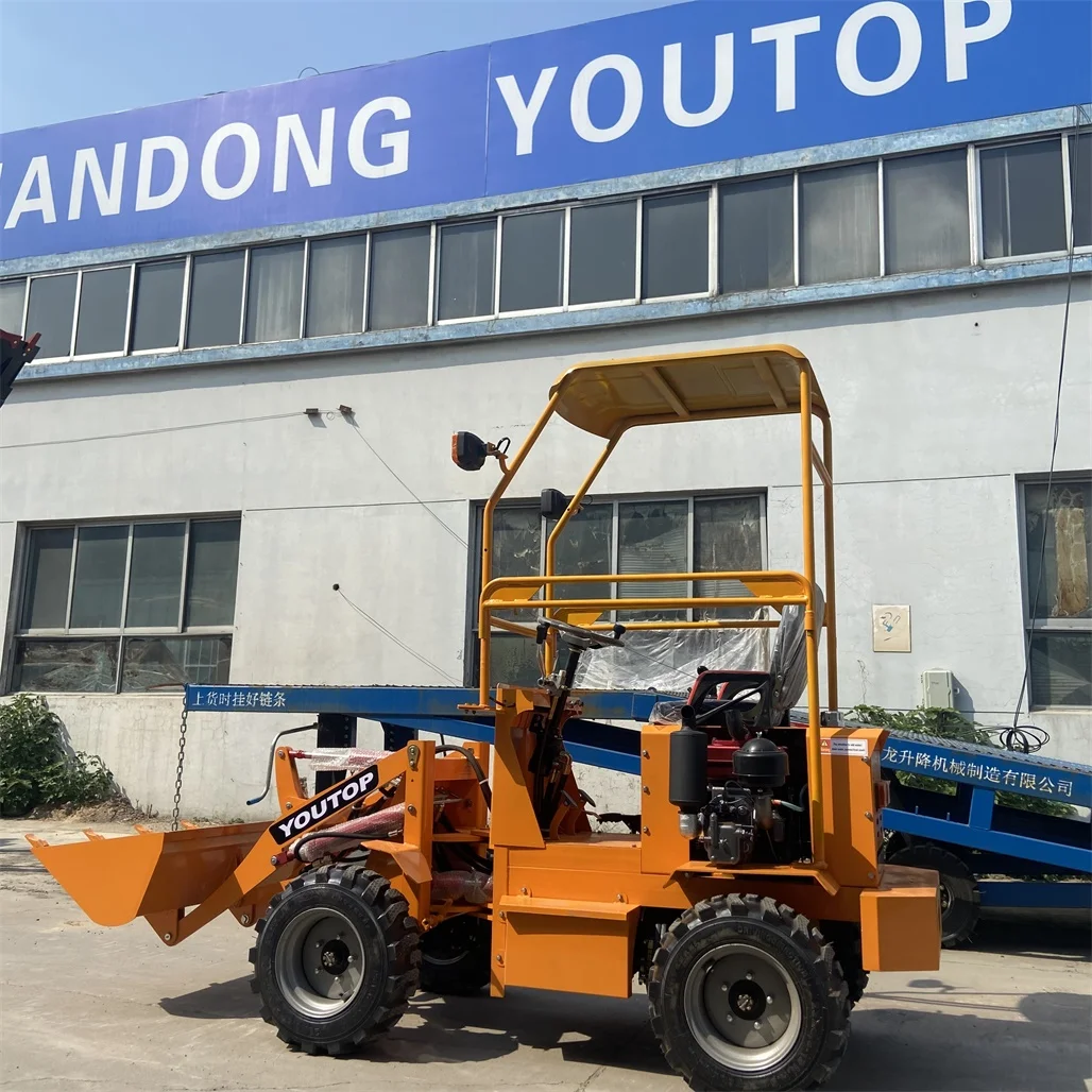 Cheap 450kg Mini Wheel Loaders Mini Front End Loader Small Diesel ...