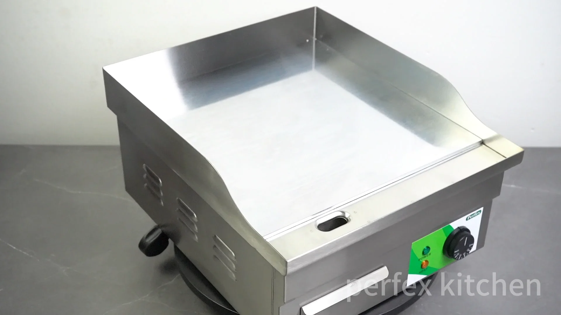 Commercial Kitchen Equipment Stainless Steel Tabletop 400 Mm Chrome Grill Board Electric ...