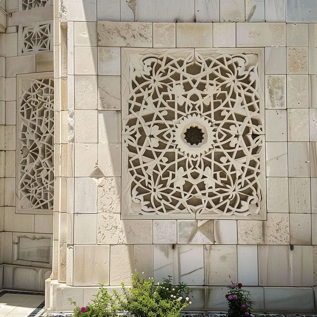 Bespoke GRC Jali Wall Panel Mosque Wall Screen Arabesque Exterior ...