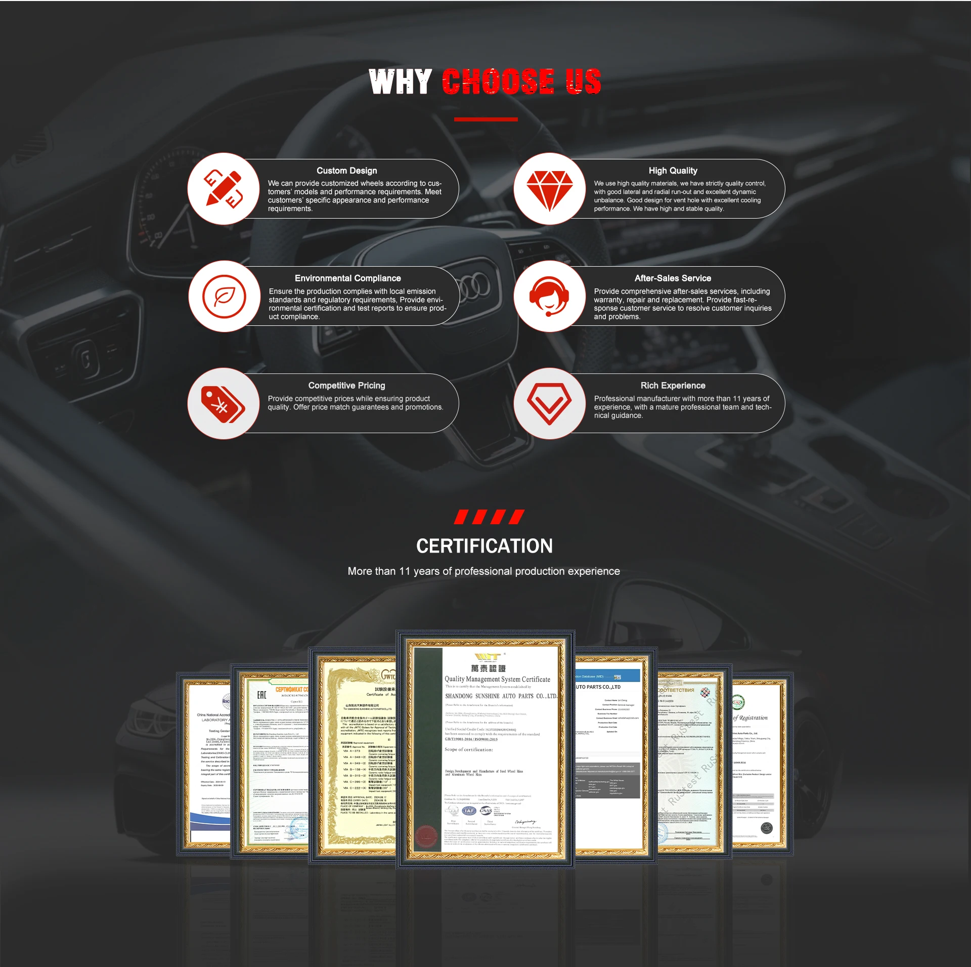 Company Overview - Shandong Sunshine Auto Parts Co., Ltd.