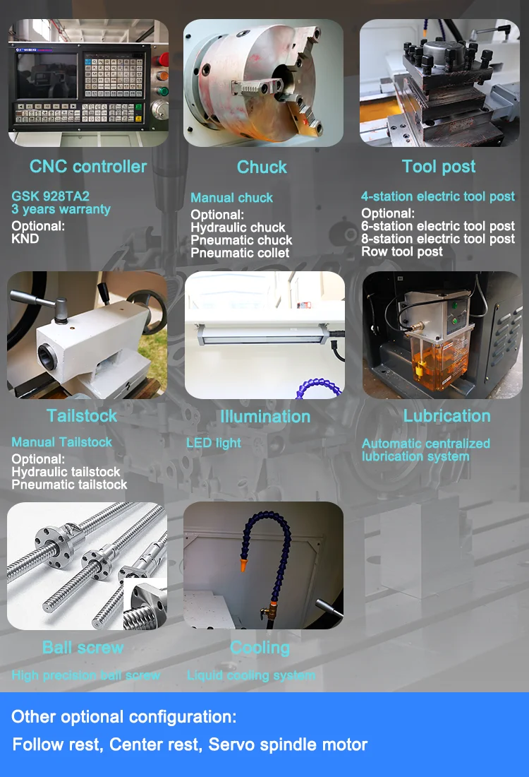 Ts6132 China Good Stability Metal Cheap Flat Bed Cnc Lathe Machine With ...