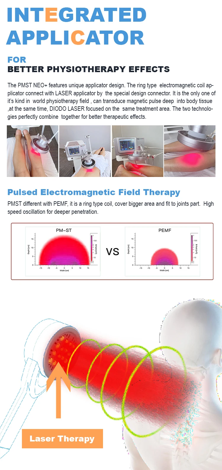 Noninvasive magnetotherapy physiotherapy machine pain relief - Honkay