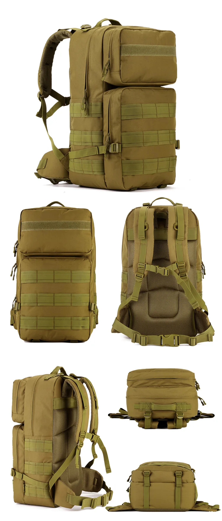Protector Plus MOLLE Modular Waterproof Hiking Rucksack Durable Camping ...