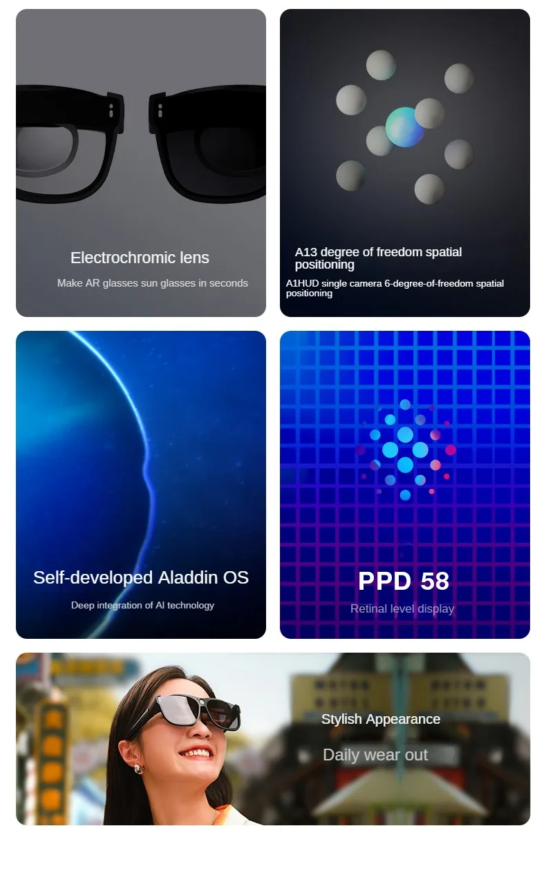 Arknovv A1 Ar Glasses Ai Smart Electrochromic Navigation 3d Movie Viewing For Switch Android