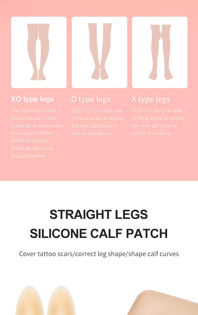 Silicone Adhesive Soft Invisible Inner Thigh Corrector Leg Shaping Calf ...
