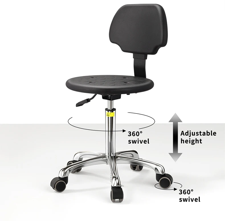Laboratory Chairs Esd Lab Chair Pu Foam Anti-static Backrest ...