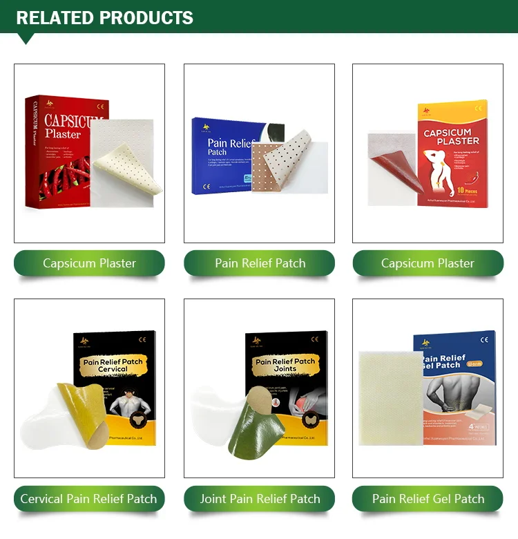 Fast Effective Natural Menthol Extraction Heat Plaster Body Pain Relief ...