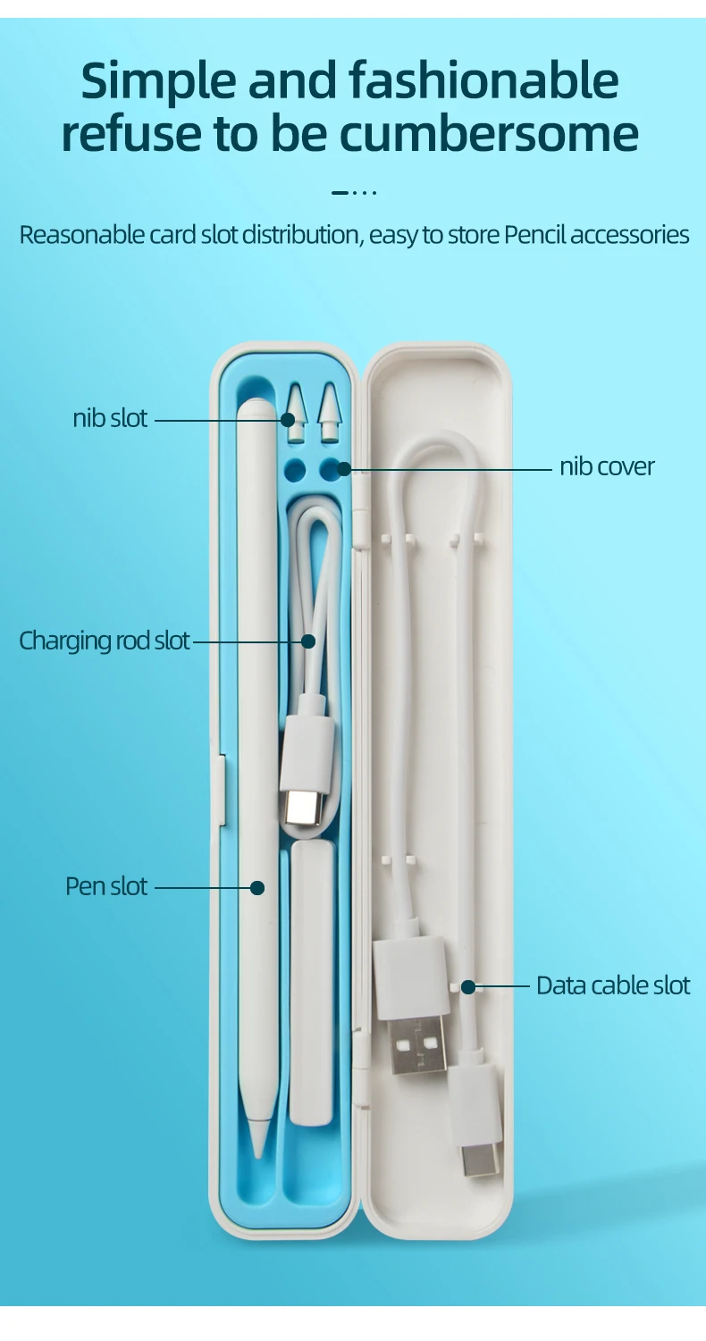 For Apple Pencil Storage Box for Apple Pencil 1St 2Nd Portable Stylus ...