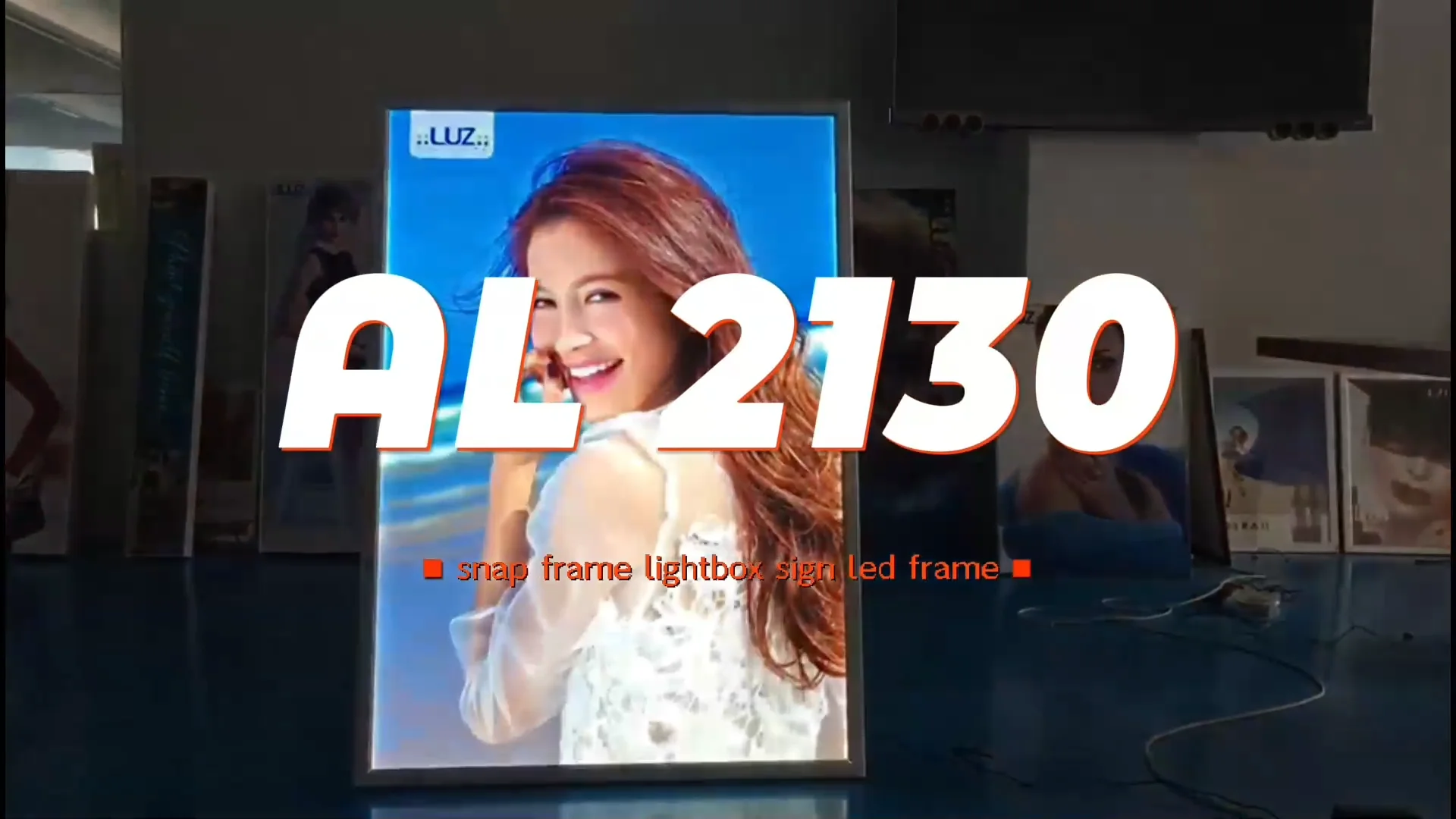 Wall Mounted Custom Size Aluminium Slim Frame Snap Led Drawing Animated ...