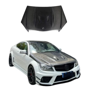 Carbon Fiber Front Bonnet For Mercedes C-class W204 C63 Coupe Sedan ...